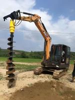 China Excavator Hydraulic Earth Auger Drill Rod Attachment with and Oil Pressure 26-32 for sale