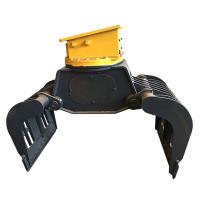 China Black Excavator Hydraulic Rotating Demolition Sorting Grab Stone Square Grapple for 2-36 Tons for sale