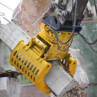China Precise Stone Sorting Crawler Excavator Stone Grapple Square Sorting Grapple Attachment Black for sale