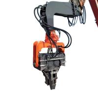 China 800KG Auxiliary Arm Weight Hydraulic Vibrating Pile Driver for Guardrail Pile Driving for sale