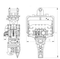 China High Operating Efficiency  2200 Kg Excavator Pile Driver Hammer In Fence Piling for sale
