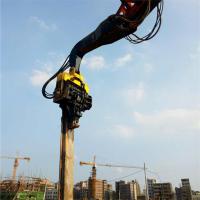 China High Operating Efficiency  2200 Kg Excavator Pile Driver Hammer In Fence Piling for sale