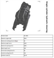 China Customer's Request Mini Excavator with Double Cylinder Hydraulic Rotating Scrap Shear for sale