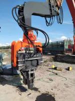China 55Kw Highway Road Diesel Hammer Guardrail Fence Excavator Pile Driver Hydraulic Small Loader Type for sale