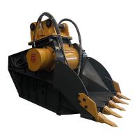 China Standard Size Excavator Attachment Jaw Rock Stone Crusher Bucket for Tough Conditions for sale
