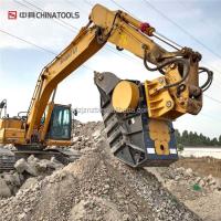 China 2200mm Max Jaw Opening Excavator Hydraulic Concrete Rock Crushing Bucket 0.75m3 Capacity for sale