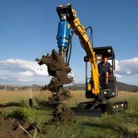 China 5-9ton Excavator Earth Auger Stainless Steel Digger Drive Auger Drilling Machine for sale