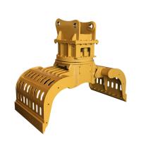 China 5-50Ton Excavator Hydraulic Rotating Demolition Grapple Stone Square Sorting Grapple for sale