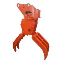 China Black ZHONGJU Tractor Grapple Attachment Excavator Grapple Saw Skidsteer Grapple Bucket for sale