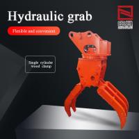 China Black ZHONGJU Tractor Grapple Attachment Excavator Grapple Saw Skidsteer Grapple Bucket for sale