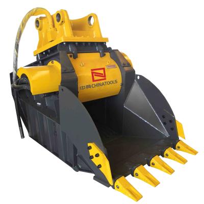 China Standard Size Excavator Rock Jaw Crushing Concrete Crusher Bucket With 0.75m3 Capacity for sale