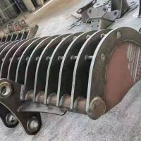 China Q345B 8 Ton Land Rake For Excavator Cleaning Root Rake Brush Rakes Wide 1600mm Rake Buckets for sale