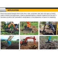 China Q345B 8 Ton Land Rake For Excavator Cleaning Root Rake Brush Rakes Wide 1600mm Rake Buckets for sale