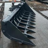 China Q345B Mini Excavator Rake Attachments OEM  with Customized Teeth Number and Affordable Solution for sale
