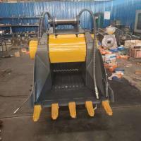 China 5-35 Ton Excavator Concrete Jaw Crusher Bucket Crush and Recycle Materials with Ease for sale