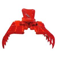 China Small Excavator Cotton Clip Hydraulic Wood Grab Tool for 4-50T Applicable Excavator for sale
