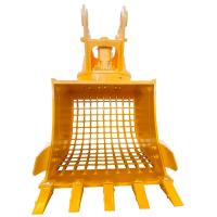 China 1t-50t Excavator Hydraulic Rotating Skeleton Mesh Bucket for Construction Works Sale for sale