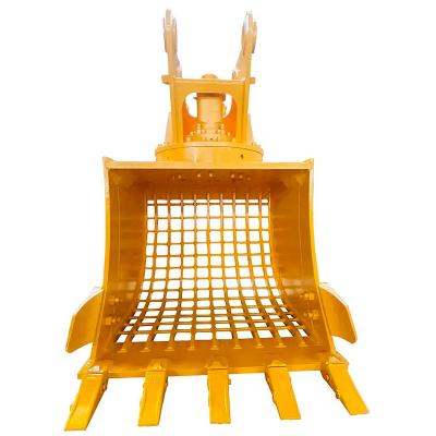 China 1t-50t Excavator Hydraulic Rotating Skeleton Mesh Bucket for Construction Works Sale for sale