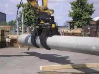 China Hydraulic Rotary Excavator Wood Pipe Grapple for Smooth Handling of Pipes and Logs for sale