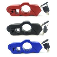 China Scooter Motorbike ATV Motorcycle Handle Lever Lock Alarm CNC Anti-Theft Grip Lock for sale
