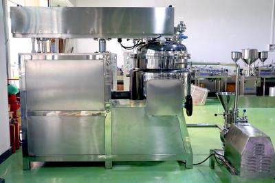 China Cosmetic Face Cream Lotion Hydraulic Lifting Tilting External Homogenizer Vacuum Emulsifying Machine for sale