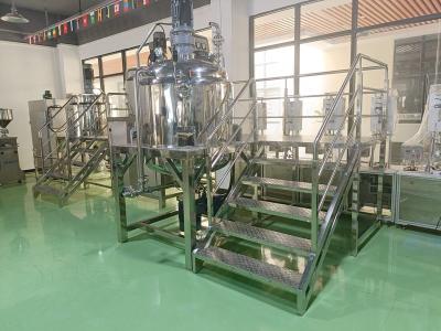 China 380V Body Lotion Making Machine Face Cream Vacuum Homogenizing Emulsifier Ointment Mixing Tank for sale
