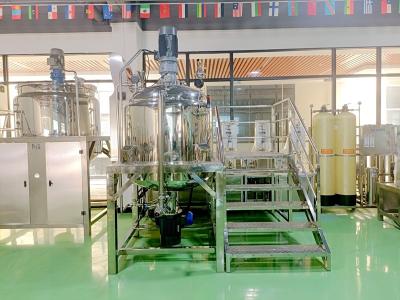 China Ointment Cosmetic Making Machine Toothpaste Lotion Production Line Vacuum Mixer Emulsifying Homogenizer for sale