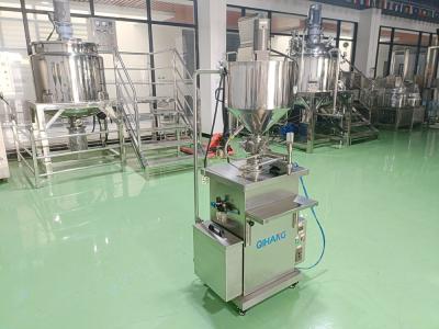 China Semi Auto Cosmetic Cream Filling Machine Vertical Heating Mixing for sale