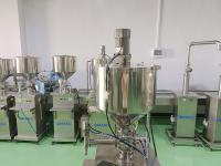 China Semi Auto Cosmetic Cream Filling Machine Vertical Heating Mixing for sale