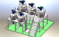 China 500L Liquid Detergent Tank Shampoo Mixing Machine Cleanser Essence Mixer for sale