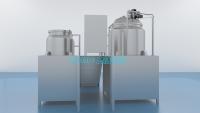 China Industrial Homogenizer Emulsifier , Vacuum Emulsifying Mixer Machine 1000L for sale