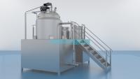 China Gel Lotion Ointment Production Line Vacuum Emulsifier Multiple Phase  High Shear for sale