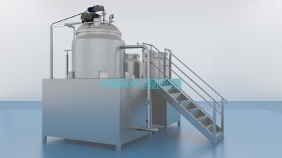 China Gel Lotion Ointment Production Line Vacuum Emulsifier Multiple Phase  High Shear for sale