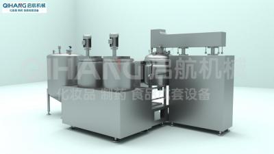 China Cosmetic Ointment Vacuum Homogenizing Emulsifier 100L for sale