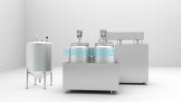 China 5000L Vacuum Emulsifier Homogenizer Tomato Fruit Sauce Edible Liquid Stirring for sale