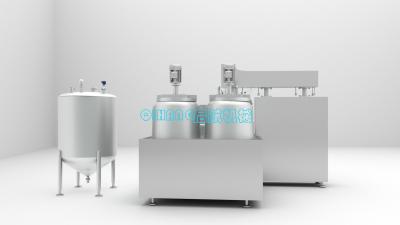 China 5000L Vacuum Emulsifier Homogenizer Tomato Fruit Sauce Edible Liquid Stirring for sale