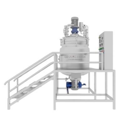 China 2.2kw Emulsifying Machine Industrial Wax Soya Lecithin Ice Cream Cake Asphalt Dispersing Vacuum Emulsifier Mixer for sale