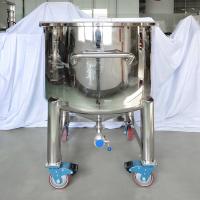 China Sanitary Stainless Steel Wheeled Cosmetic Fixed Buffer Tank 1000L Brewery Storage Tank for sale