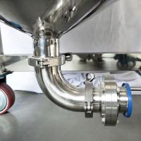 China Sanitary Stainless Steel Wheeled Cosmetic Fixed Buffer Tank 1000L Brewery Storage Tank for sale