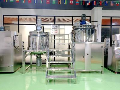 China SS316 Cosmetic Mixing Machine Automatic Liquid Homogenizing Soap Gel Making Machine for sale