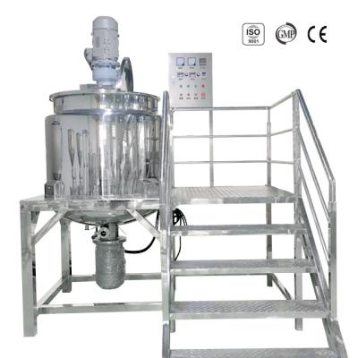 China Electric Heating Cosmetic Mixing Lotion Making Machine Jacketed Mixing Vessel Agitation Tank for sale