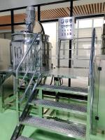 China Electric Heating Cosmetic Mixing Lotion Making Machine Jacketed Mixing Vessel Agitation Tank for sale
