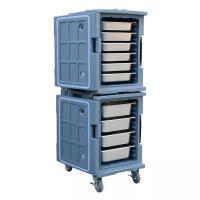 China Commercial Insulated Food Pan Carrier Catering Thermo Box Transport Carts for sale