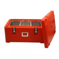 China Stainless Steel GN Insulated Food Pan Carrier Rotomold Plastic PE Thermal Box 30L for sale