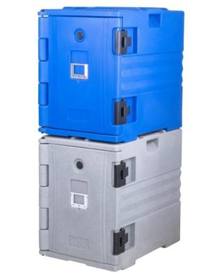 China Blue Insulated Food Pan Carrier With Nylon Handles 90L Capacity For Easy Transport for sale