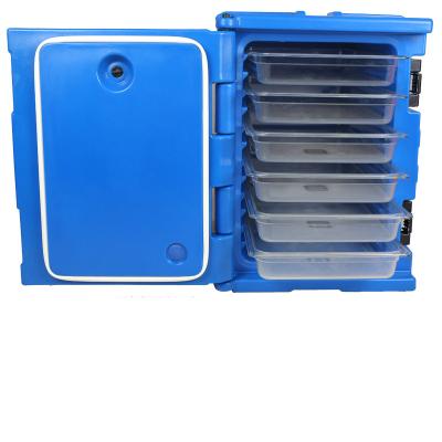 China Topgreen FB90A Insulated Food Pan Carrier Four Wheels At Bottom And Detachable Lid For Easy Handling for sale