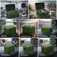 China IP67 Waterproof Rotomolded Tool Box EPDM Sealed Gasket LLDPE Portable Equipment Storage for Marine Outdoor Field Service for sale