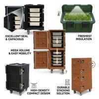 China Insulated Food Delivery Box 72L Rotomolded Thermal Transport Container with Tamper-Proof Lid System for sale