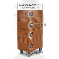 China Restaurant Food Delivery Insulated Box 60L Multi-Compartment Thermal Carrier Front-Loading Branding Ready for sale