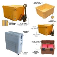 China Front Loading 50L Insulated Food Transport Container with Nylon Latches Rotomolded Catering Box for sale